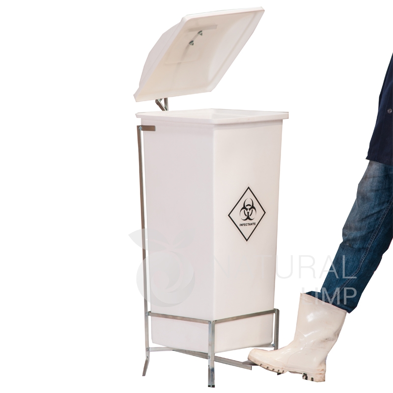 Coletor para lixo em polietileno de alto impacto Natural Limp