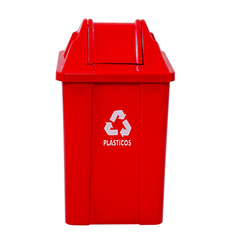 Lixeira com tampa basculante tipo vai e vem 100 litros