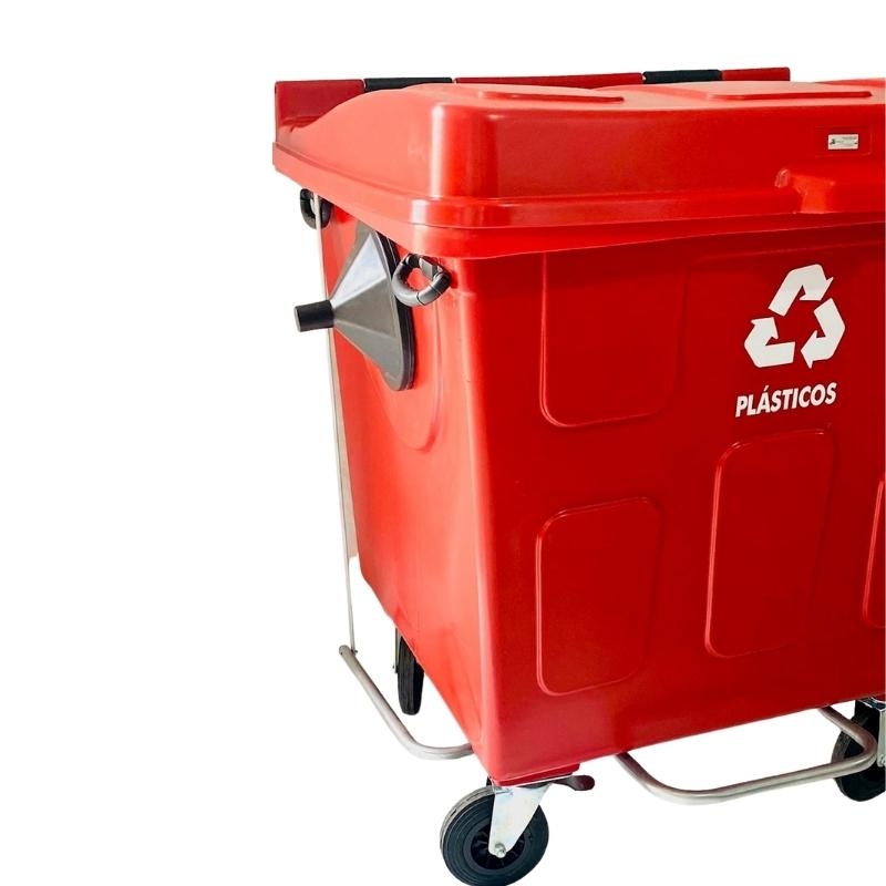 Lixeira para Coleta Seletiva Container 1000 litros com Pedal
